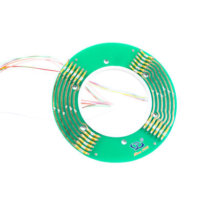 Precious Metal Pancake Slip Ring, 8 Circuits 3A Hole Size 60mm, For ...